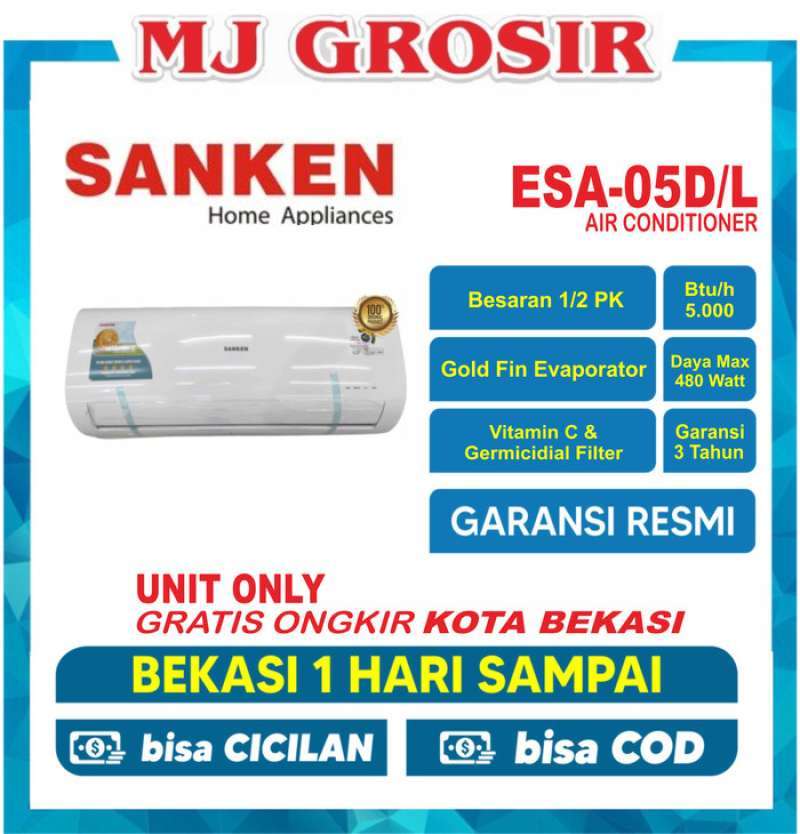 Promo Ac Sanken Ec 5 Esa D 0.5 Pk 1/2 Pk R410 Standard Low Watt Unit ...