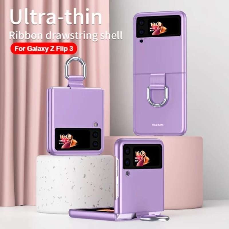 Promo Samsung Galaxy Z Flip3 5g Zflip 3 Finger Ring Case Ultra Slim ...