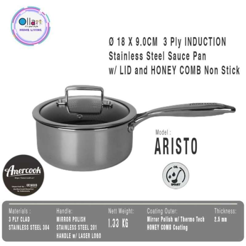 Promo Amercook Sauce Pan Induction Honey Comb Premium Non Stick Panci ...