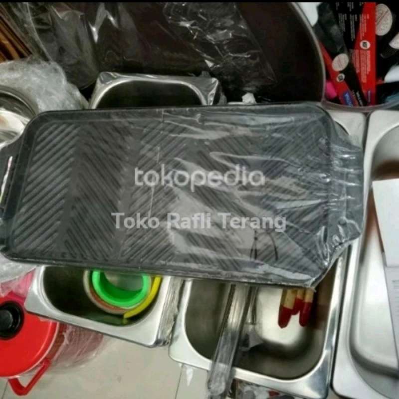 Promo Hot Plate Persegi Panjang 21 × 39 Cm Pemanggang Grill Daging ...