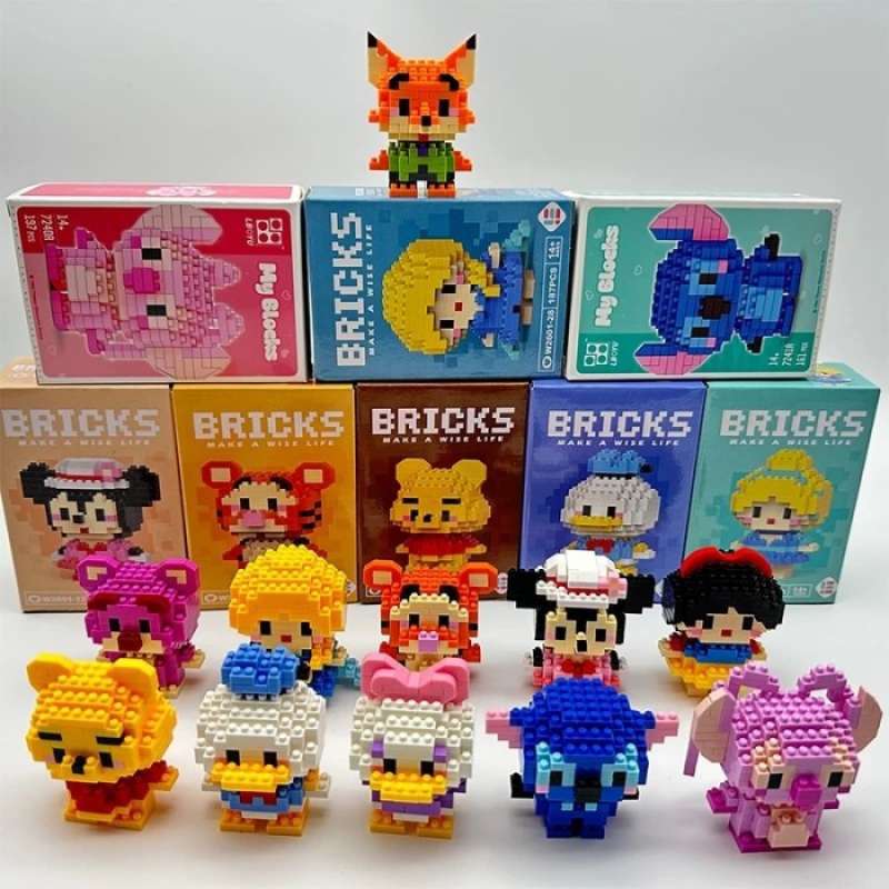 Promo Mainan Block Kartun Mini Bricks Diy Mainan Balok Susun Mainan ...
