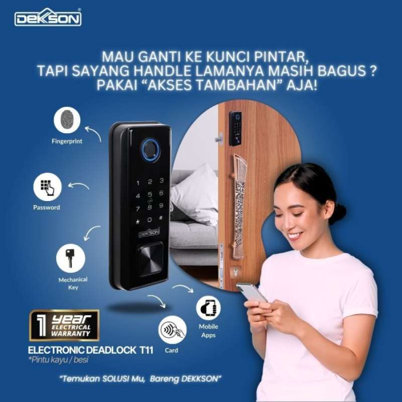 Promo Electronic Deadlock Dekkson Ed T11 Black Kunci Pintu Digital Diskon 23% Di Seller Kulee ...