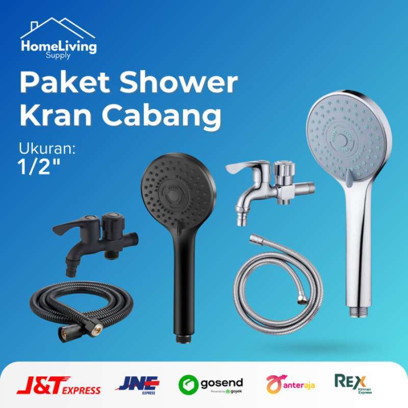 Promo New!! Komplit Kran Cabang! Hand Shower Mandi Set Diskon 23% Di ...