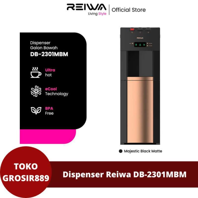 Promo Reiwa Dispenser Galon Bawah Db-2301mbm Majestic Black Matte ...