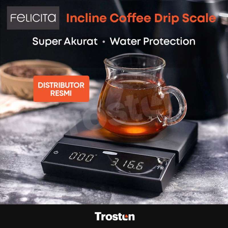 Promo Felicita Incline Drip Scale - Coffee Scale - Led Display - Black ...