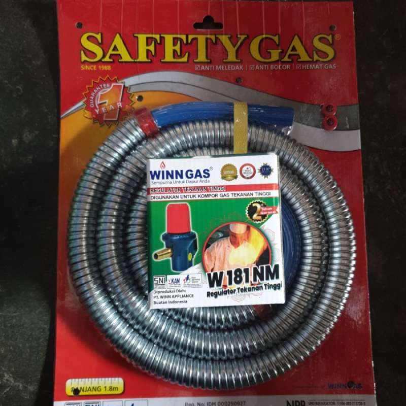 Promo Selang Gas Safety Gas Dan Regulator Hp Winngas (tekanan Tinggi ...