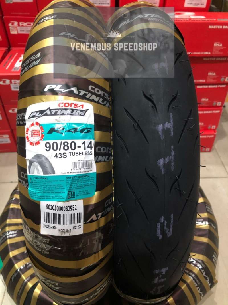 Promo Ban Corsa Platinum R46 Ukuran 90/80-14 (softcompound) (tubeless ...