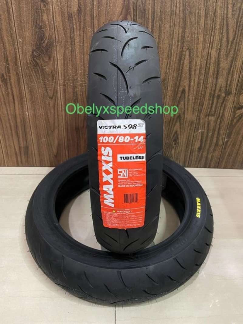 Promo Ban Maxxis Victra S98 St Ukuran 100/80-14 (tubeless) Diskon 23% ...