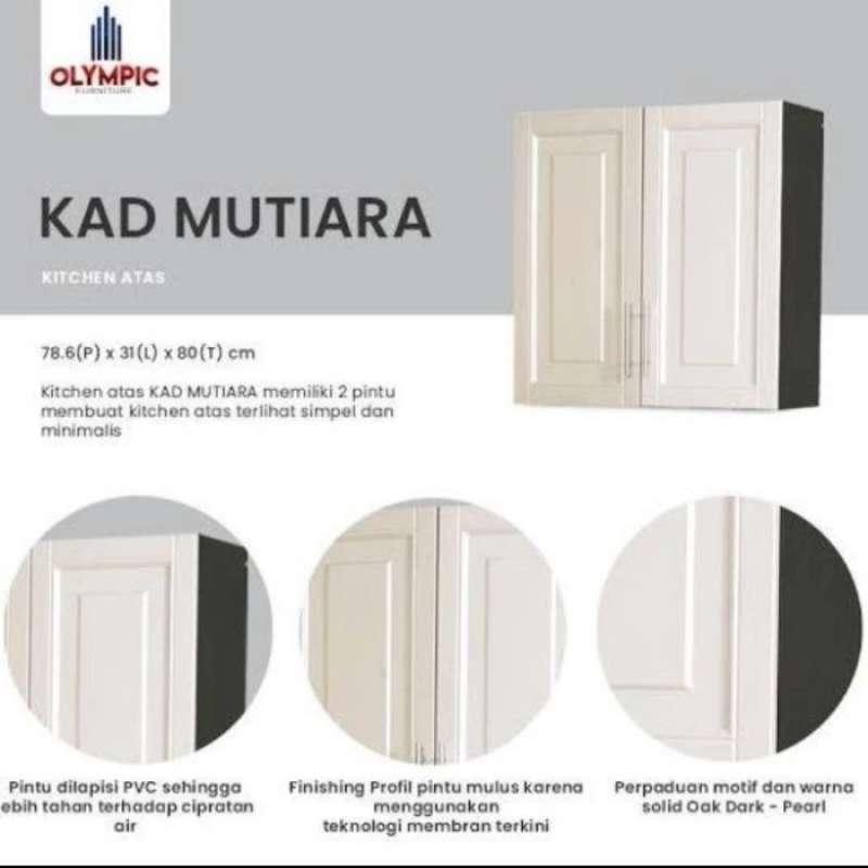 Jual Kitchen Set Atas 2 Pintu Olympic Lemari Gantung Kat Mutiara Di ...
