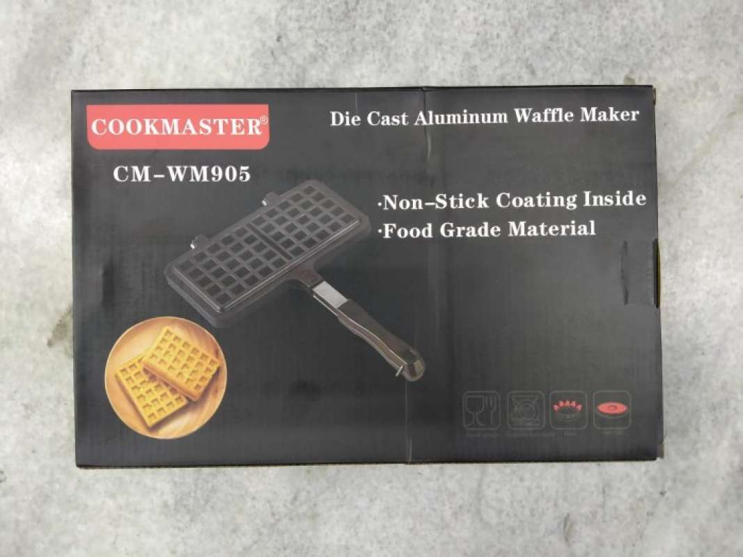 Promo Cookmaster Cetakan Waffle Maker Manual Belgian Croffle - Double ...