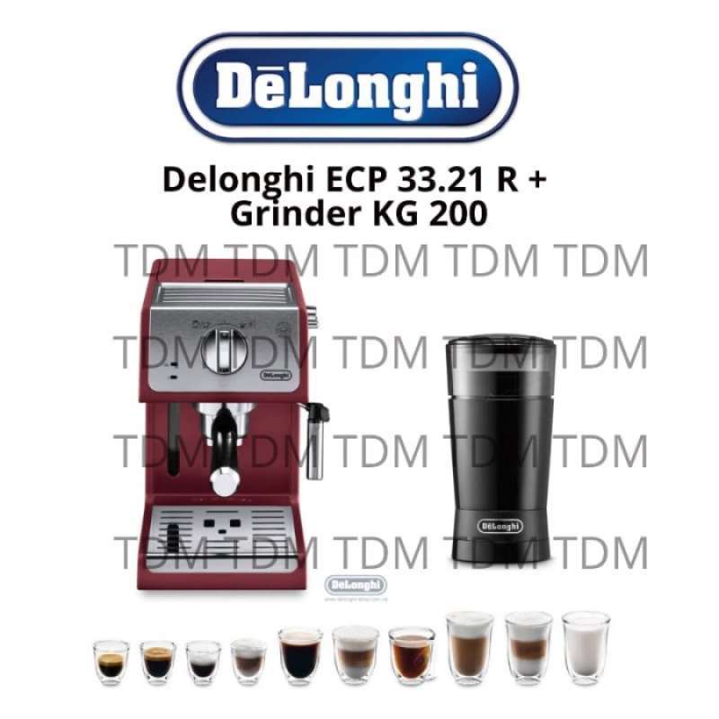 Promo Paket Mesin Kopi Delonghi Ecp 33.21 R Dan Grinder Kopi Kg 200 ...