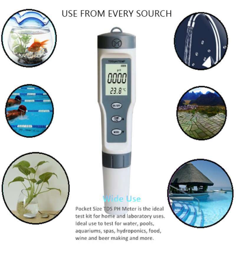 Promo Water Quality Tester 3 In 1 Tds / Ph / Temp Alat Pengukur ...
