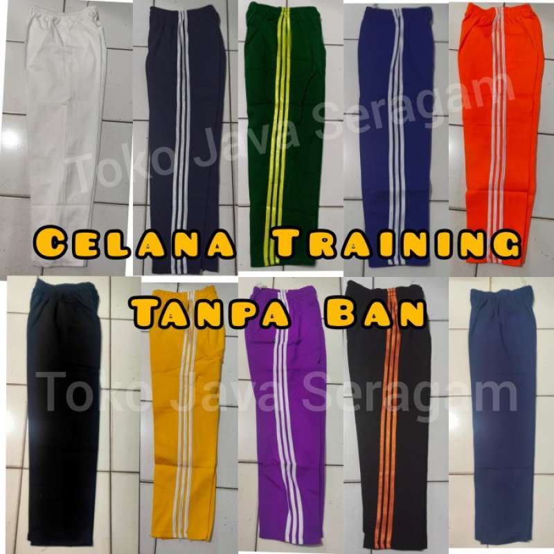 Jual Celana Training Anak Sekolah Smp Sma Olahraga Putih Hitam Biru ...