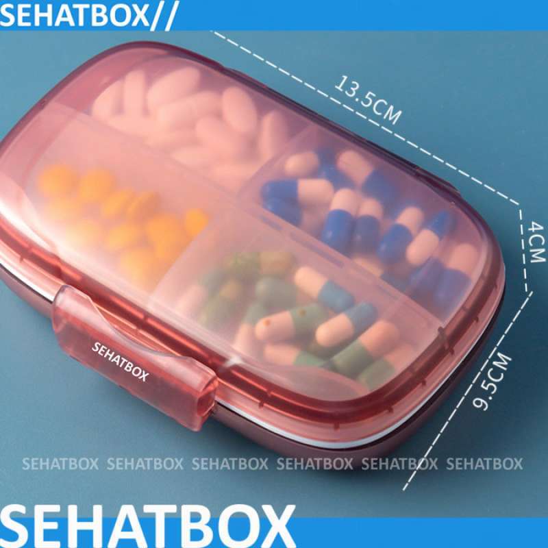 Promo Pill Box Premium Koper (( Xl Kedap Udara 7 Sekat )) Kotak Obat ...