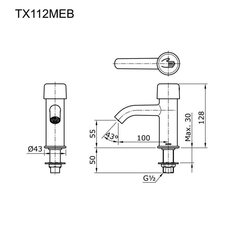 Jual Kran Wastafel Tekan Toto Tx112meb / Keran Pencet Self Closing Toto ...