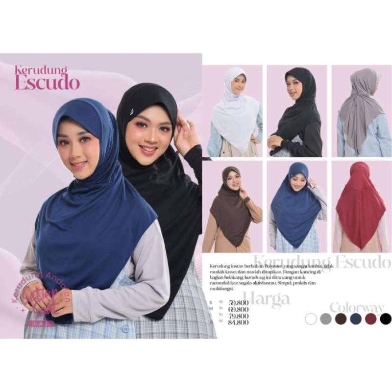 Jual Jilbab Kerudung Instant Sekolah Sd Smp Sma Pramuka Escudo Rabbani Ori - M Di Seller My ...