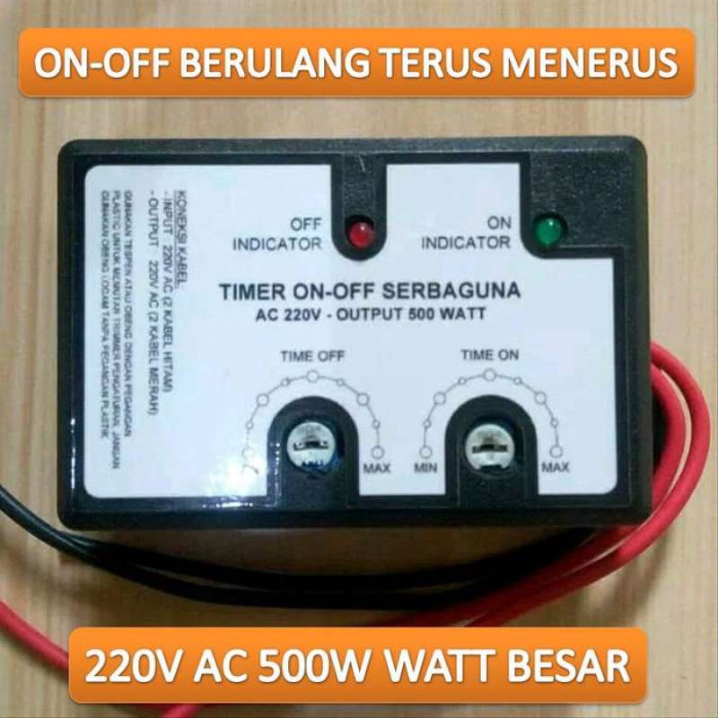 Jual Timer On-off 500w Otomatis Serbaguna Ac 220v - Watt Besar - 12detik-20menit Di Seller ...