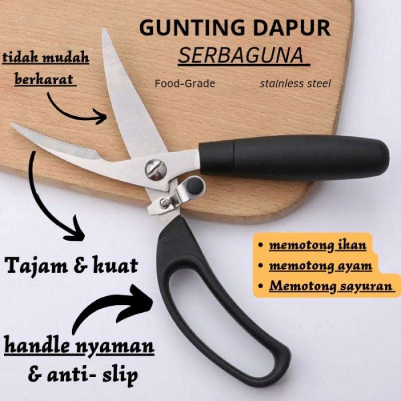 Jual Gunting Tulang Ayam Stainless Gunting Serba Guna Gunting Dapur Di ...