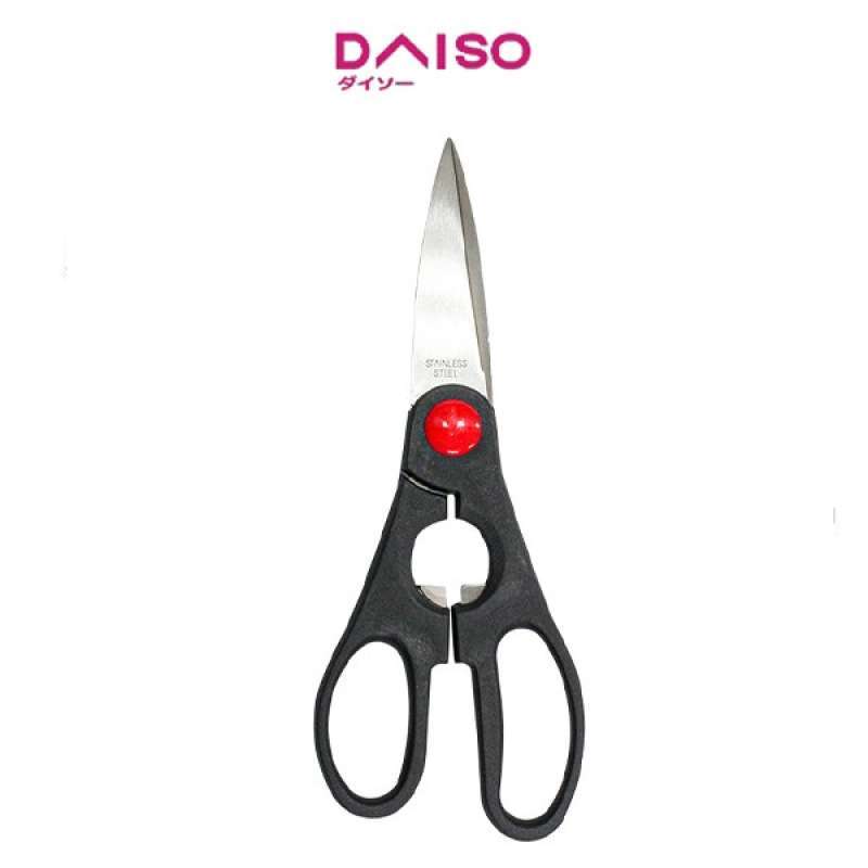 Jual Daiso Stainless Steel Kitchen Scissors Standard Type Black Di ...