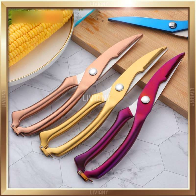 Jual Gunting Dapur Multifungsi Tulang Ayam Heavy Duty Safety Lock ...