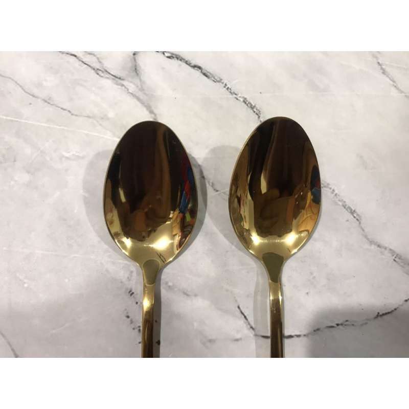 Jual Ssa Sendok Makan Stainless Gold / Sendok Makan Emas 20 Cm Isi 6 ...