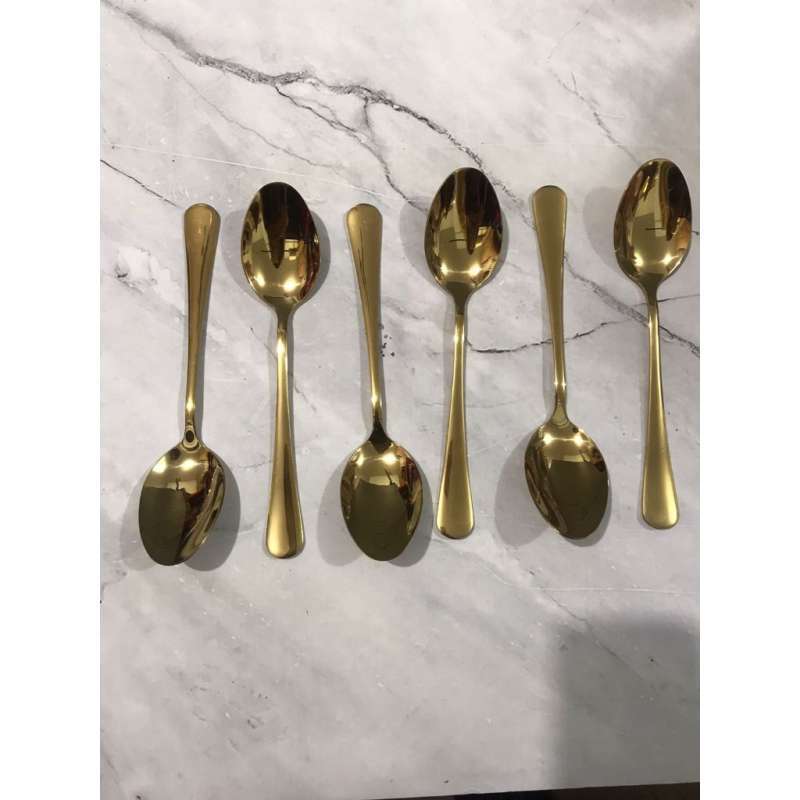 Jual Ssa Sendok Makan Stainless Gold / Sendok Makan Emas 20 Cm Isi 6 ...