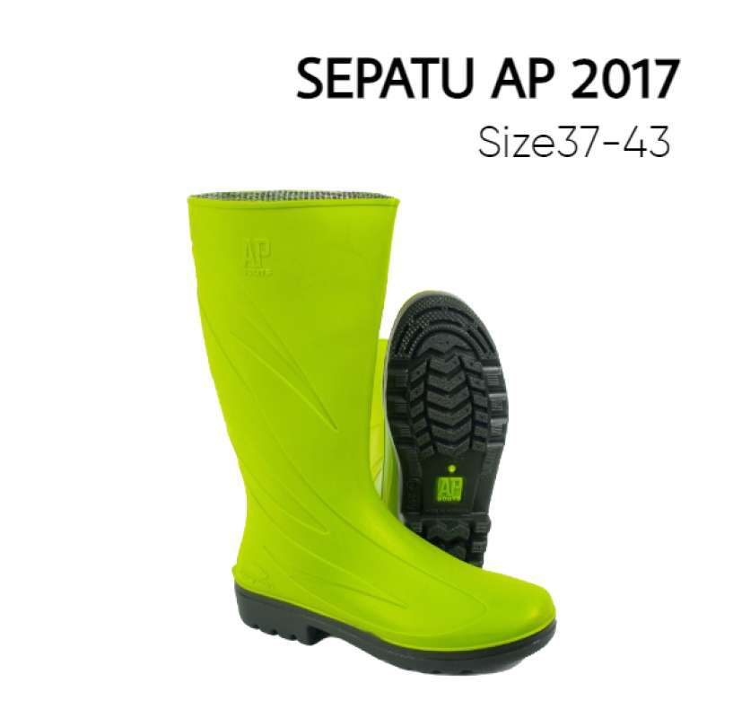 Jual Sepatu Boot Tinggi Ap Boots 2017 Hijau Anti Air Pvc Size 37-43 Di ...