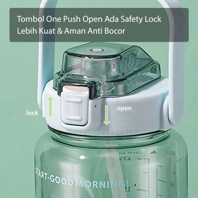Jual Hugo Botol Minum 2 Liter Besar Bening Botol Air Jumbo Premium Bpa Free Di Seller Crown ...