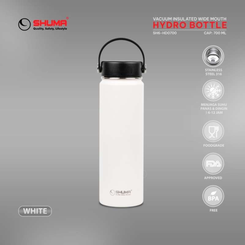 Jual Shuma S/s 316 Vacuum Hydro Bottle 22 Fl. Oz / 700 Ml - Hitam Di Seller Crown - Cengkareng ...