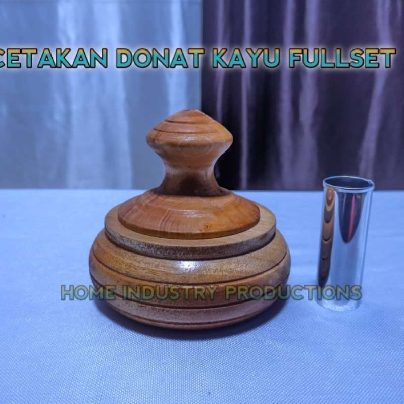 Jual Cetakan Donat Kayu Satu Set Penekan Dan Pembolong - Diameter 6 Di ...