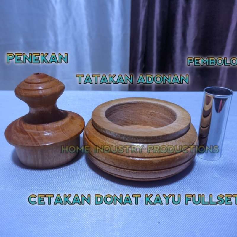 Jual Cetakan Donat Kayu Satu Set Penekan Dan Pembolong Di Seller ...