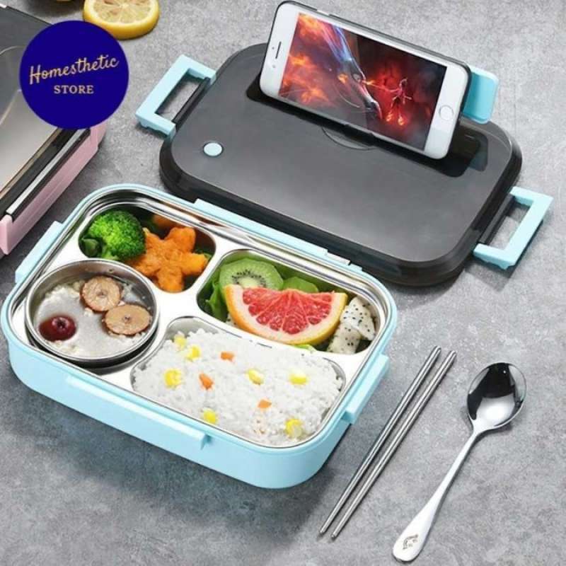 Jual Kotak Bekal Makan Siang Lunch Box Bento Stainless Steel Tahan ...
