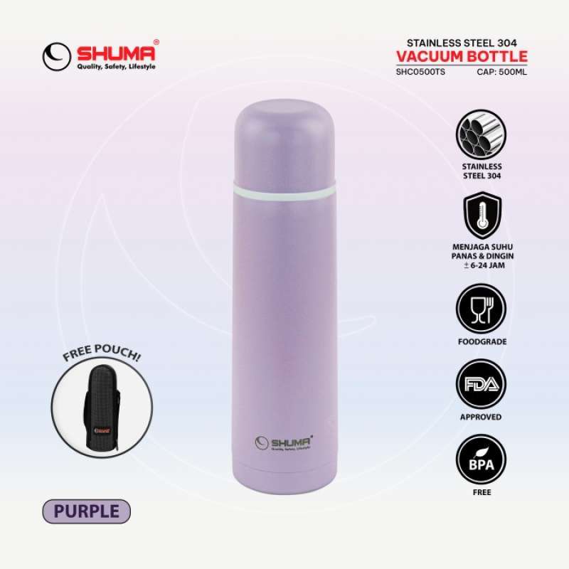 Jual Shuma Termos Air Panas Color S/s Vacuum Flask 500 Ml - Pink Di ...