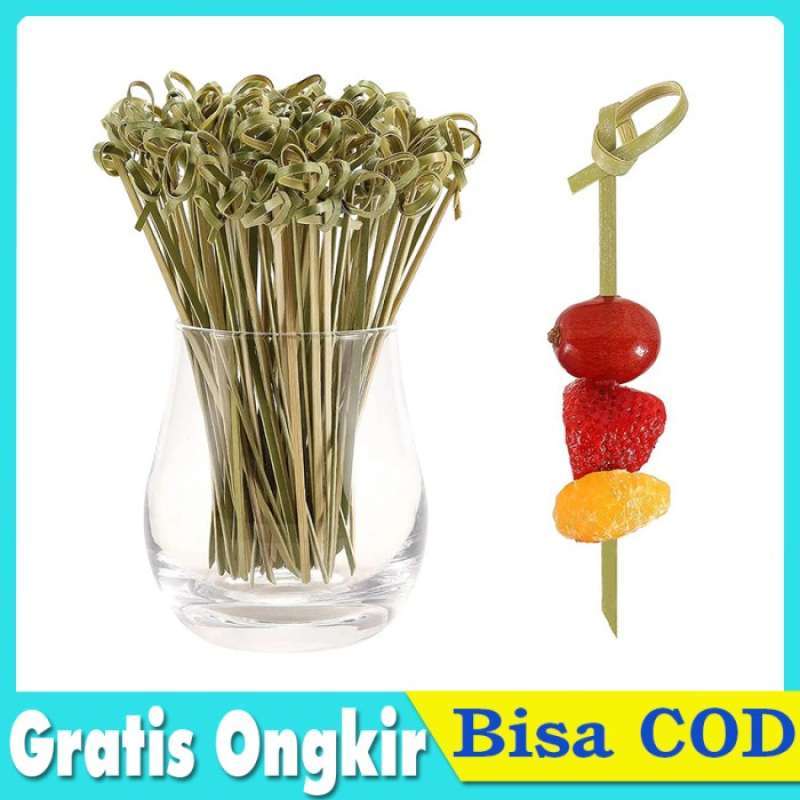 Jual 12cm Skewer Bambu Cocktail Teposuki Tusukan Buah Bento Sate Pita ...