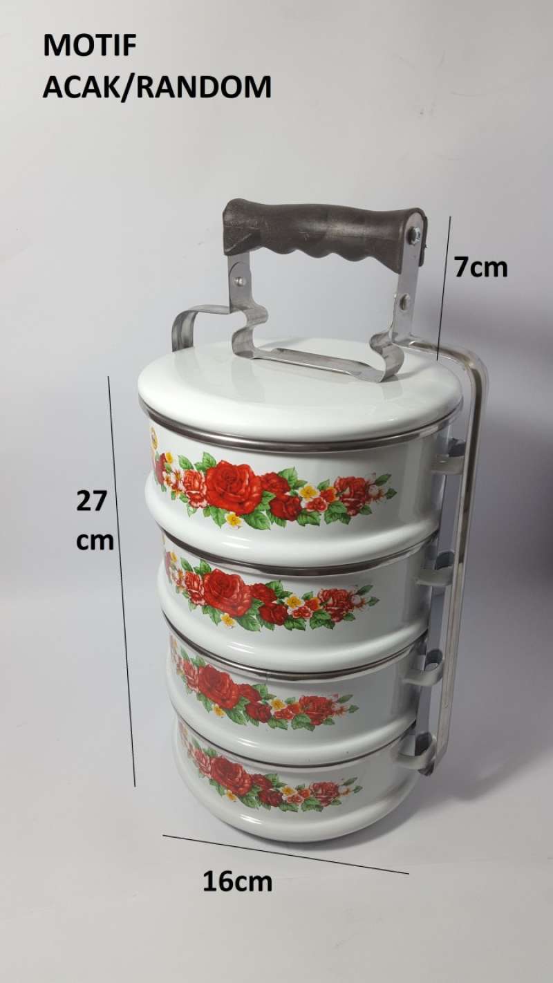 Jual Rantang Porcelain Enamel Panda Maspion 16cm Susun 4 - Pandan ...