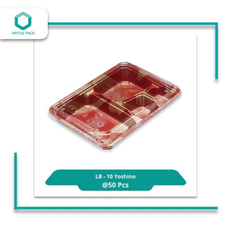 Jual Virtuspack/ Mika / Bento Box 4 Sekat / Lunch Box Lb-10 Yoshino ...