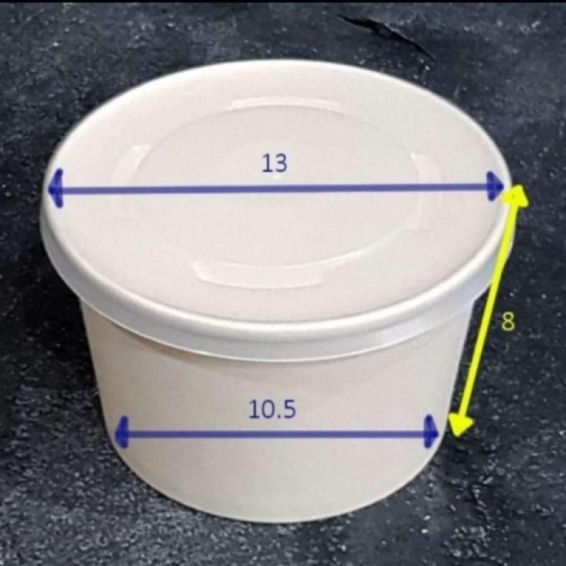 Jual Paper Bowl 800 Ml 25 Pcs Mangkok Kertas Inner Tray Sekat 2 Plus ...