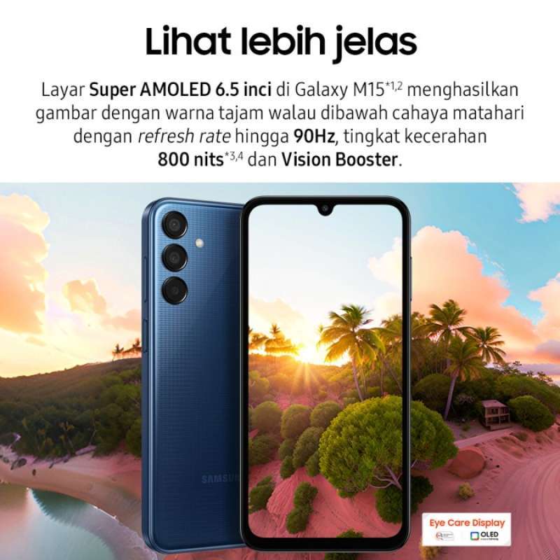 Promo Samsung Galaxy M15 5g 6/128gb - Light Blue - Gray Diskon 2% Di ...