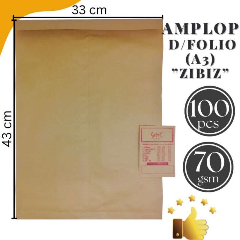 Jual Amplop Coklat D F A3 Isi 100 Lbr 70gsm Di Seller Onlinemarket