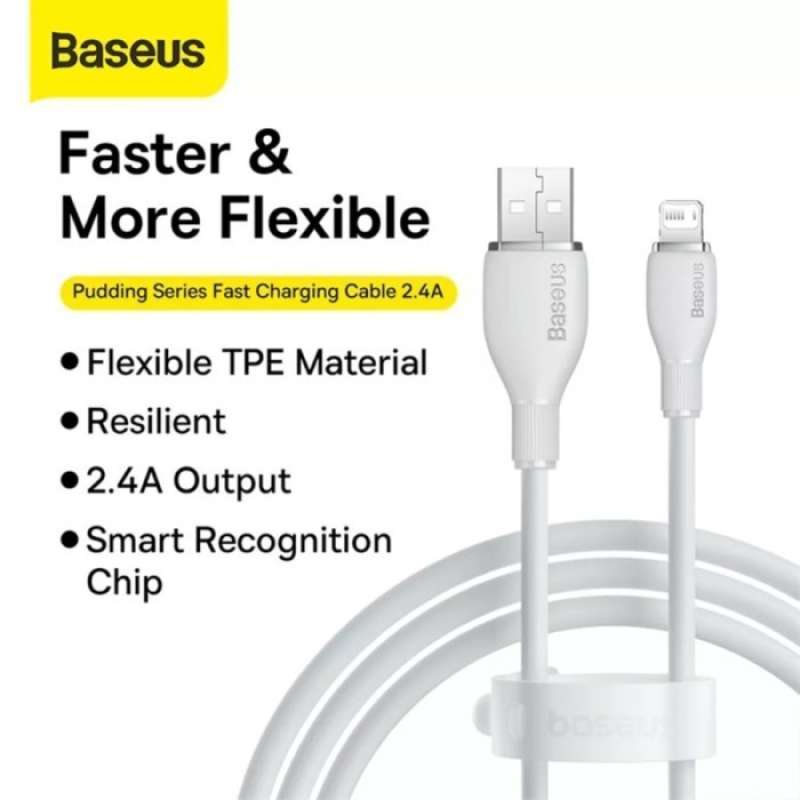 Promo Baseus Kabel Data Charger Pudding Series Usb A To Lightning 2.4a ...
