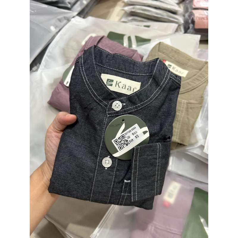 Promo Baju Couple Ayah Dan Anak Kurta Simpel Zayyan Series By Kaaf Althaff - Hitam Anak L Diskon ...