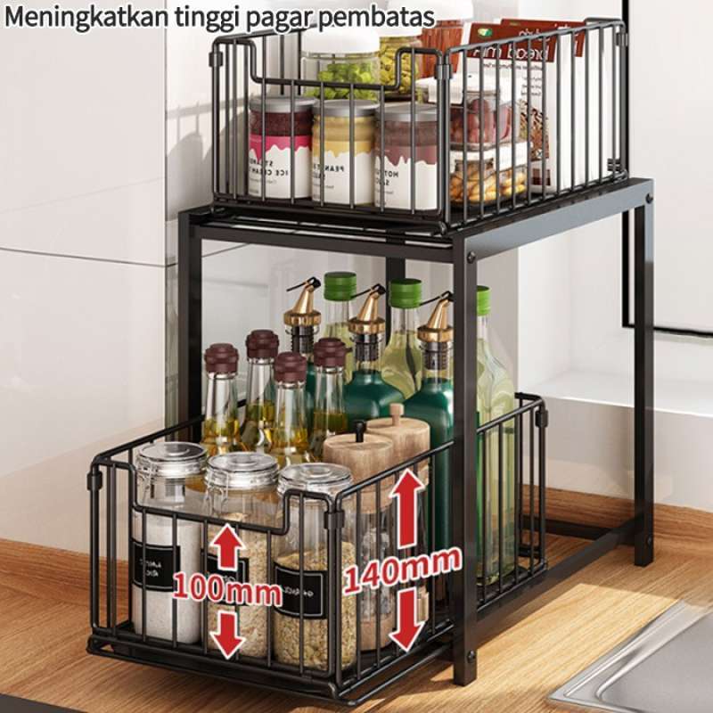 Jual Rak Dapur Bawah Wastafel Kitchen Rack Rak Kabinet Lemari Dapur ...