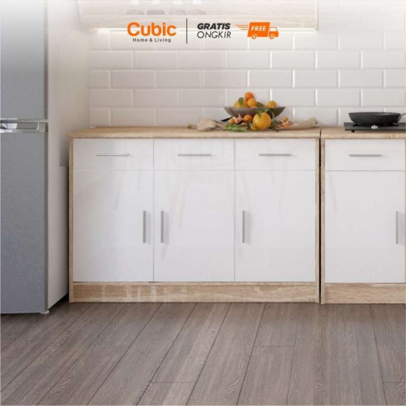 Jual Cubic Kitchen Set 3 Pintu Minimalis / Rak Bawah Dapur / Elena Ksb ...