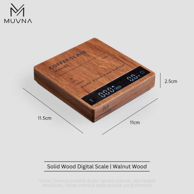 Jual Muvna Wood Digital Scale For Espresso Timbangan Wooden Kayu Coffee - Mini - Wood Di Seller ...