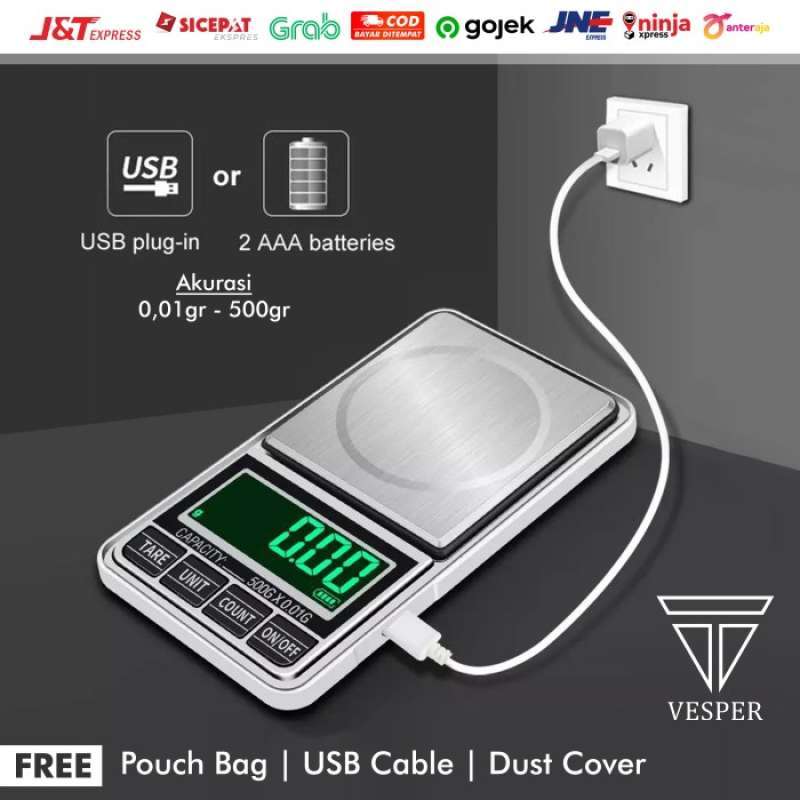 Jual Timbangan Emas Usb 500gram Premium Quality / Jewelry Scale ...