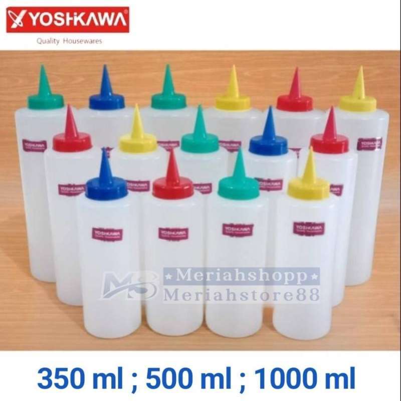 Jual Botol Saos Kecap Mayones Yoshikawa Sambal Cabai 350ml 500ml 1000ml ...