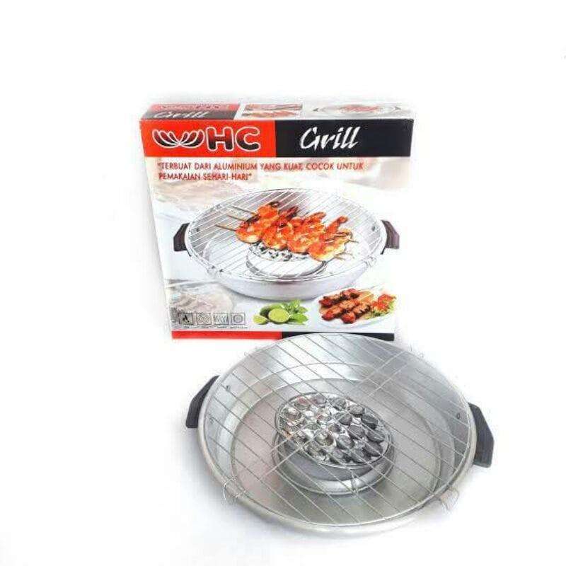Jual Alat Panggang Hiro Grill Silver Roaster 32cm Happy Grill Alat Bbq - Stainless 34cm Di ...
