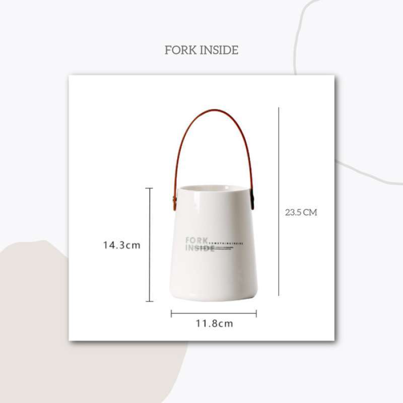 Jual Nordic Spoon Holder With Leather Handle / Tempat Sendok Garpu ...