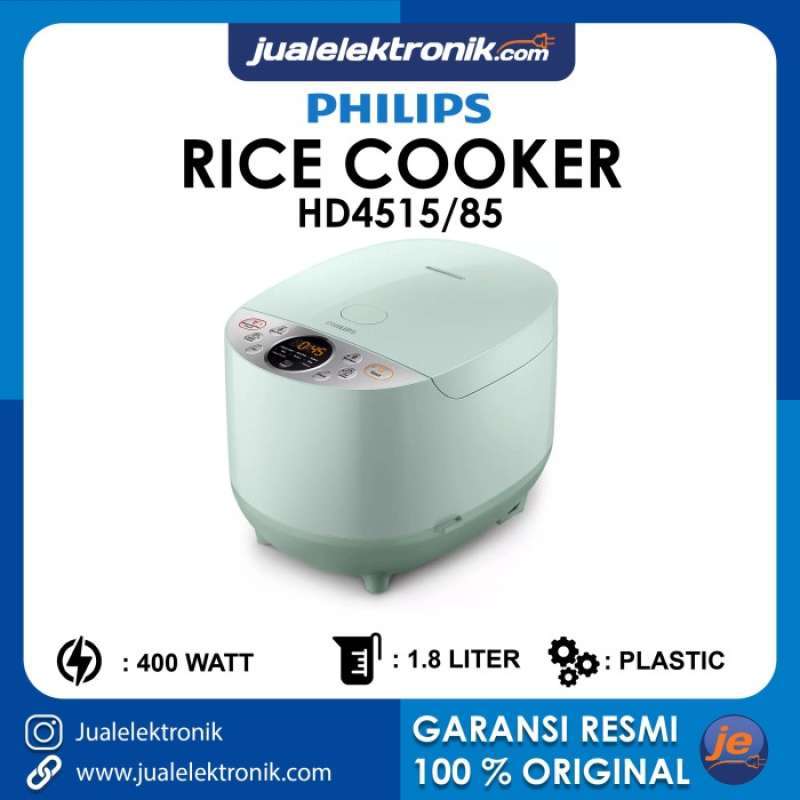 Promo Philips Hd4515/85 Rice Cooker Digital 1.8 Liter 10 Menu Green ...