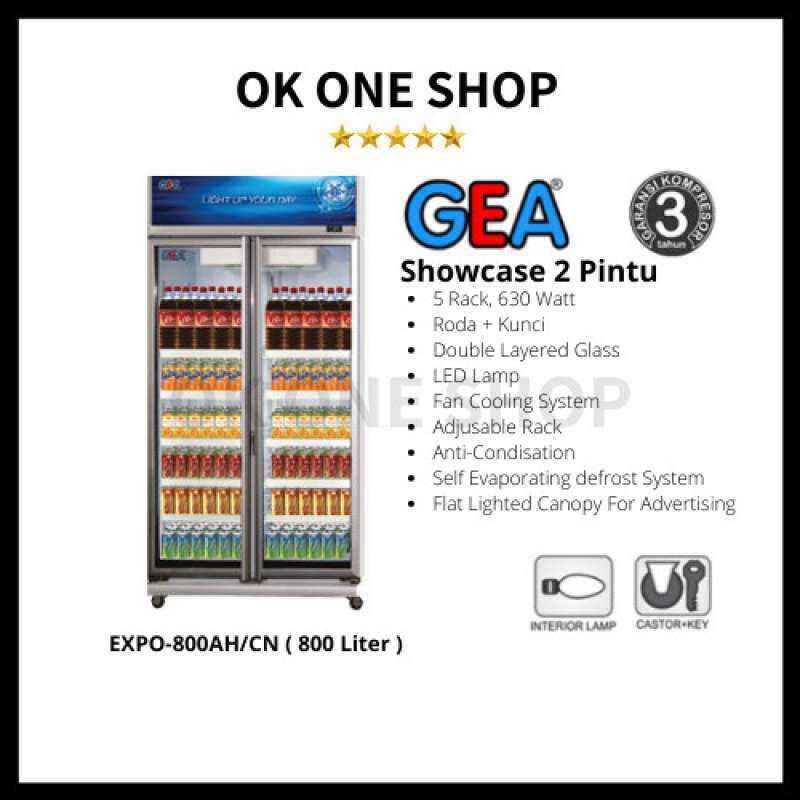 Promo Gea Expo-800ah/cn Display Cooler Showcase 800l Diskon 23% Di ...